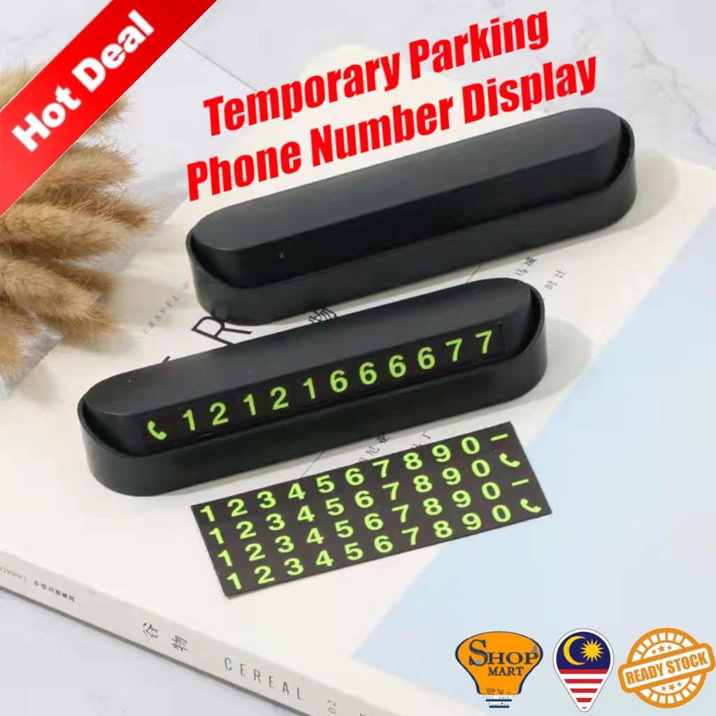 Car Temporary Emergency Parking Phone Number Display Card Magnectic ...