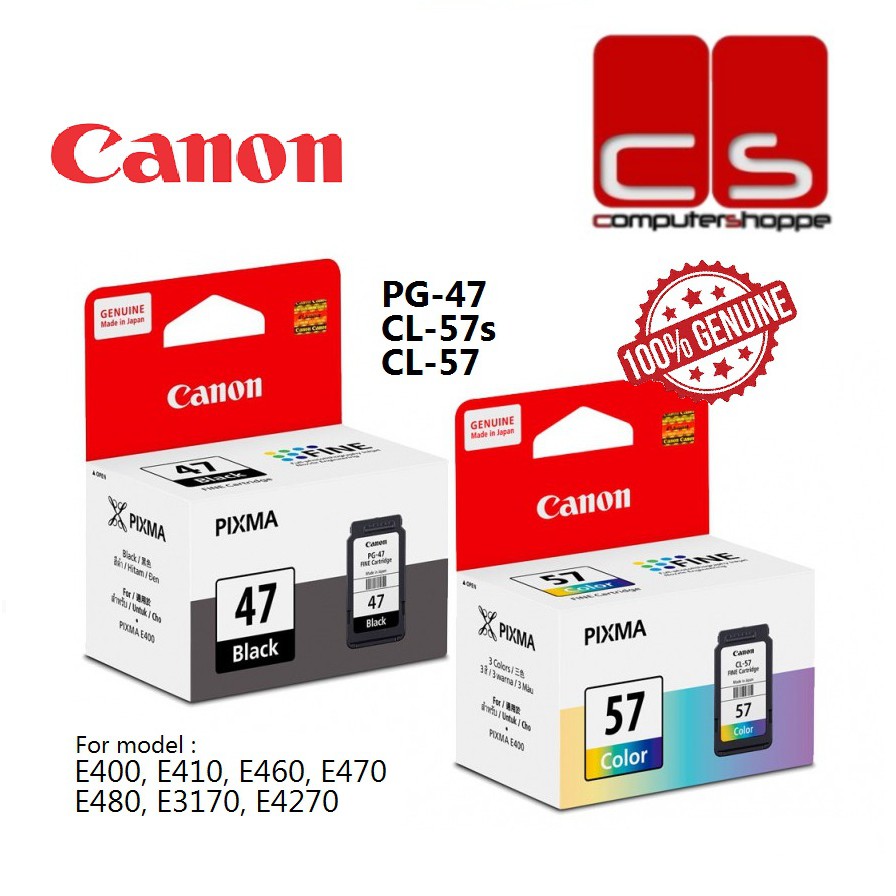 Canon PG-47 & CL-57(S) & CL-57 Cartridge Combo | Shopee Malaysia