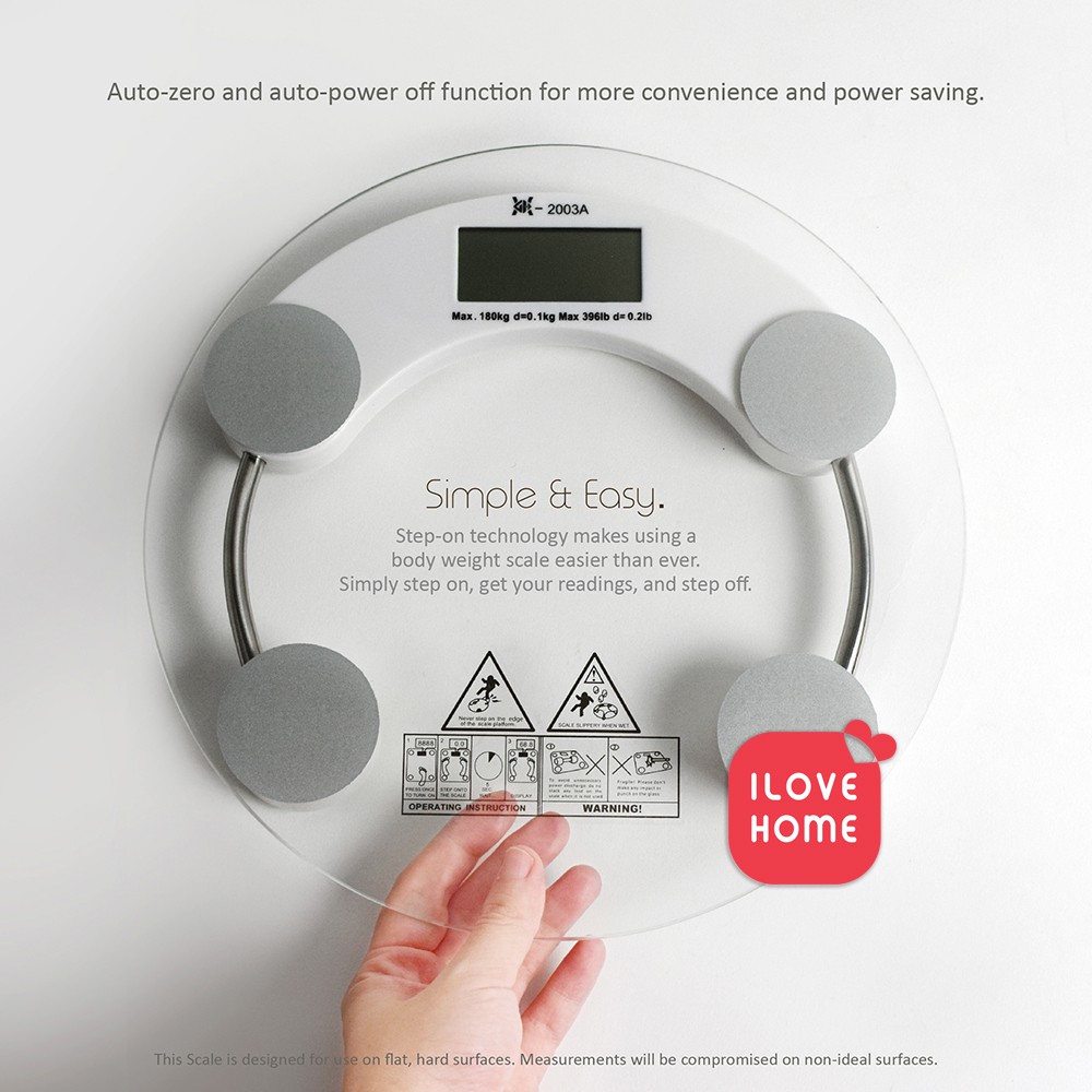 READY STOCK Digital Tempered Glass Weighing Scale 28cm / scale ...