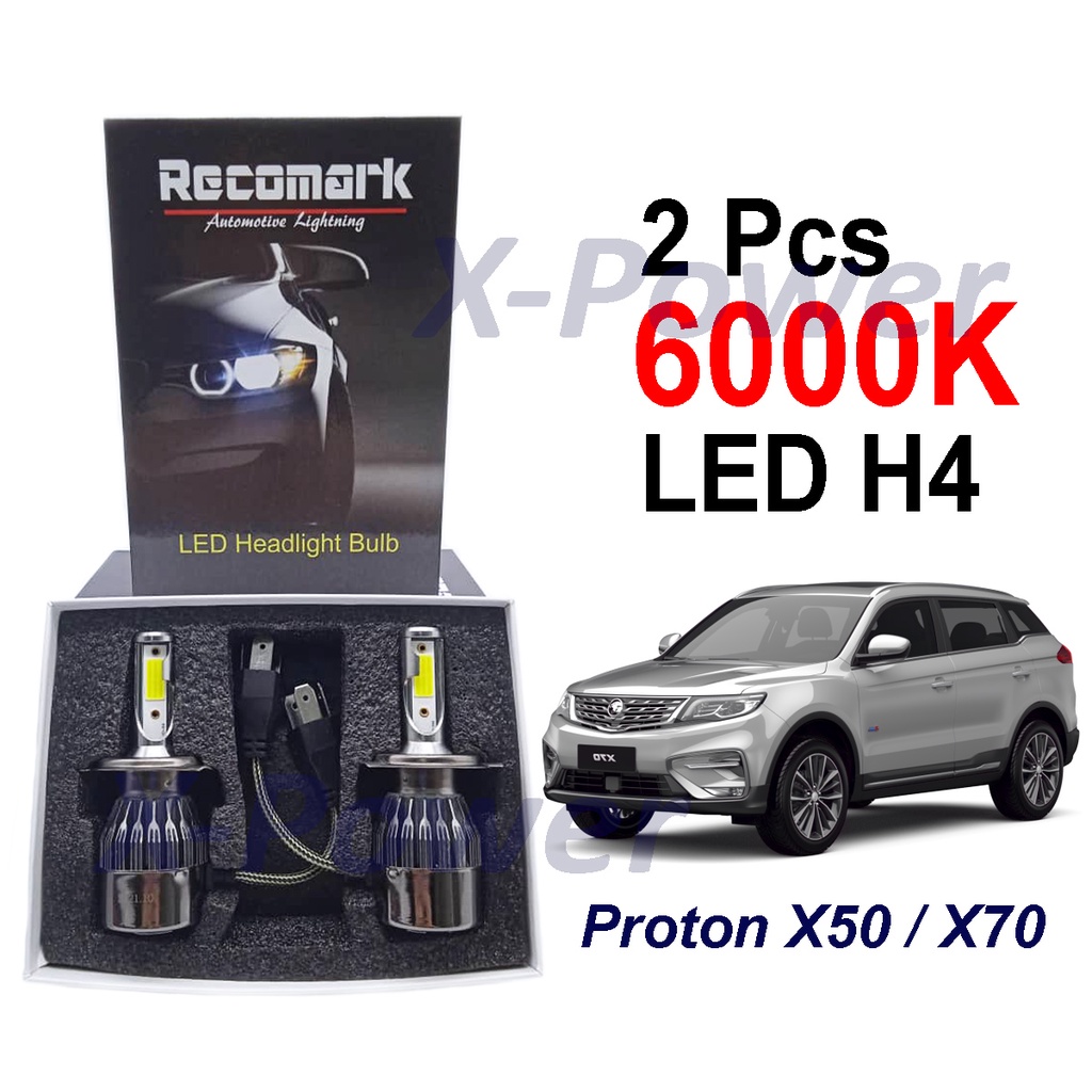 Proton X50/X70 H4 Car LED Headlamp LED Headlight Bulb 2Pcs 4300K 6000K ...