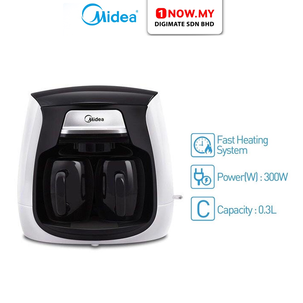 MIDEA 0.3L Coffee Maker MCM-D202-WT | Shopee Malaysia