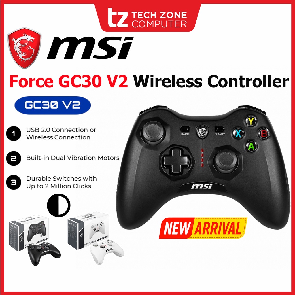MSI Force GC30 / GC30 V2 Gaming Controller, PC Console USB Game Pad ...