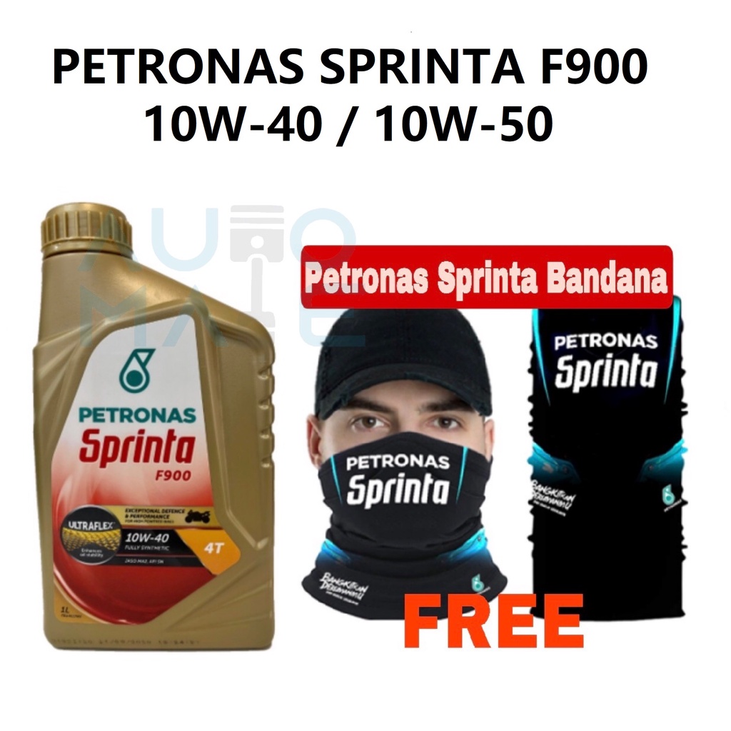 Petronas Sprinta F900 SAE 10W-40 / 10W-50 Fully Synthetic API SN - 1Ltr ...