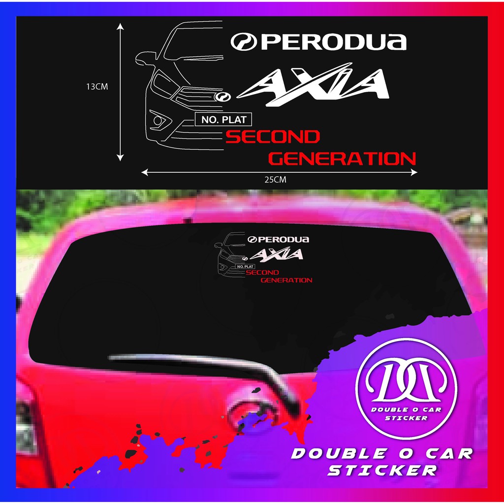 [Ready Stock]PERODUA AXIA SECOND GENERATION SHAPE&WORDS HIGH GRADE ...