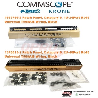 Commscope AMP® Ori CAT 6 Patch Panel 1U-24 Ports / 2U-48 Ports [Full ...
