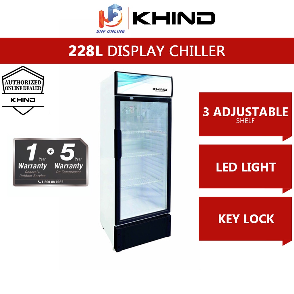 Khind 228L Display Chiller Refrigerated DC228 | Shopee Malaysia
