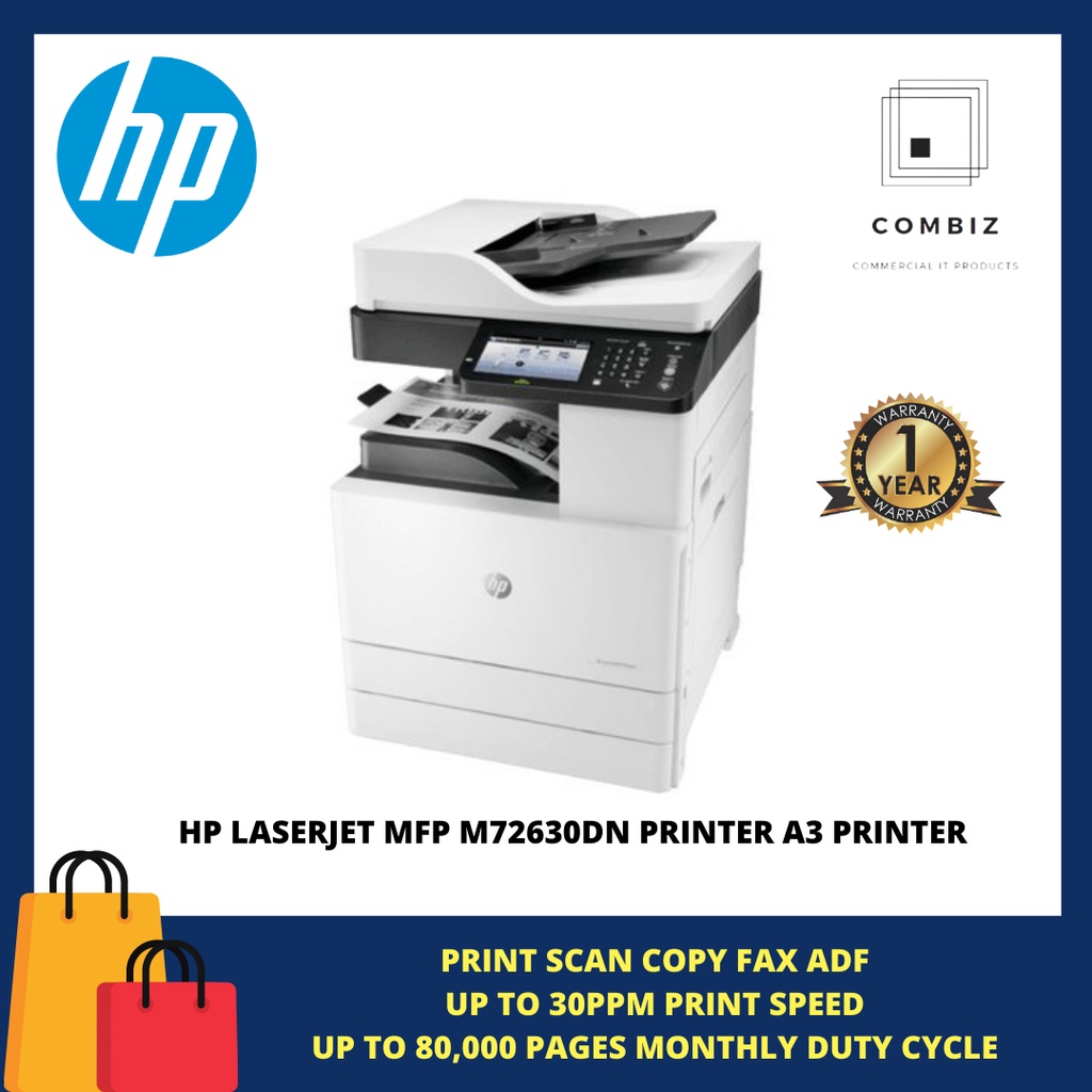 [ READY STOCK ] HP LaserJet MFP M72630dn printer A3 PRINTER HIGH SPEED ...