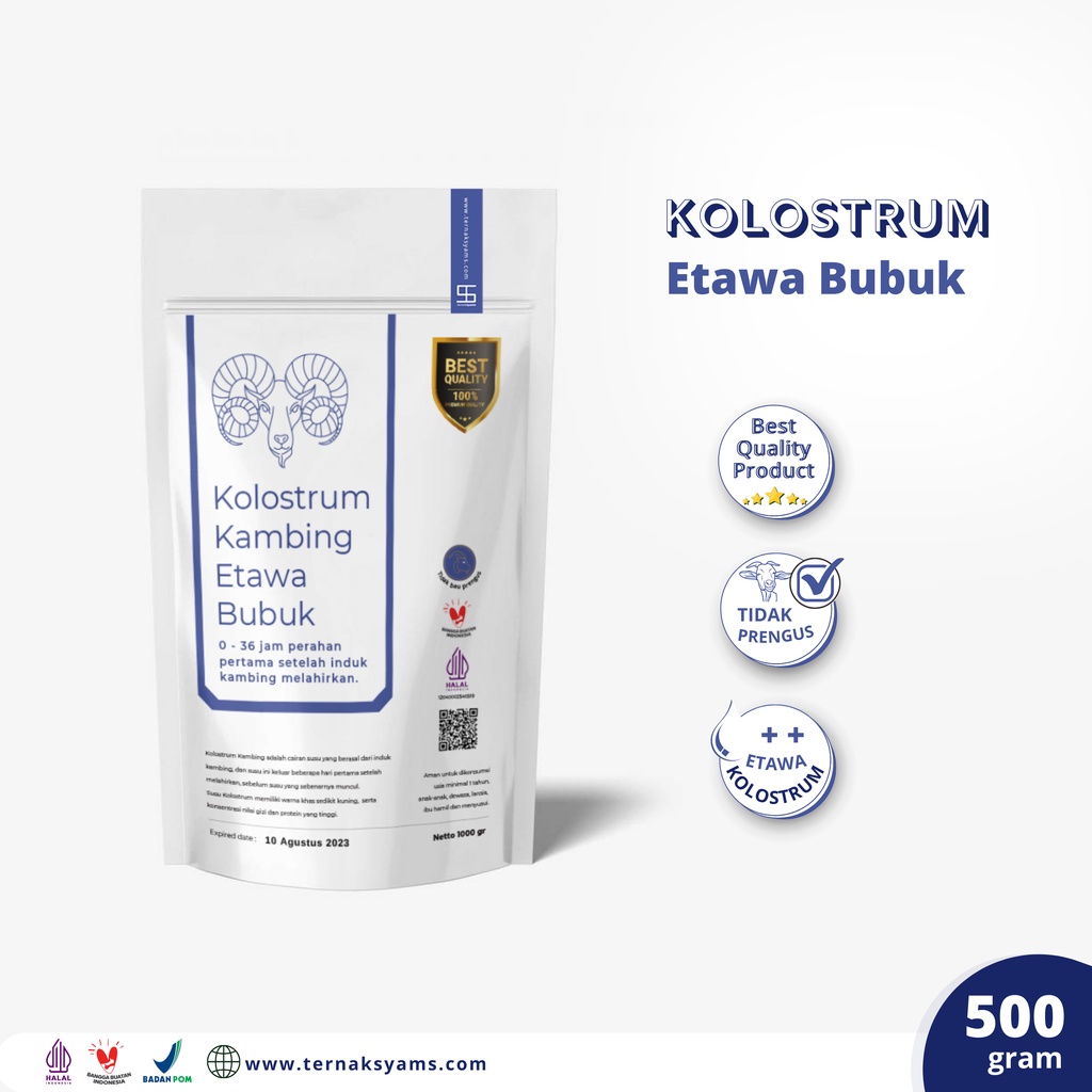 Premium Goat Milk Etawa Colostrum Colostrum Cattle Powder Syams 500gram ...