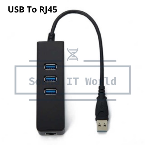 USB To RJ45 3 Port USB 3.0 Hub Gigabit Ethernet Network Adapter ...