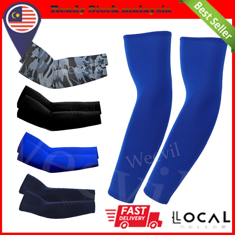 Cooling Arm Sleeve Cover Sunscreen UV Protection Arms Pelindung Tangan ...