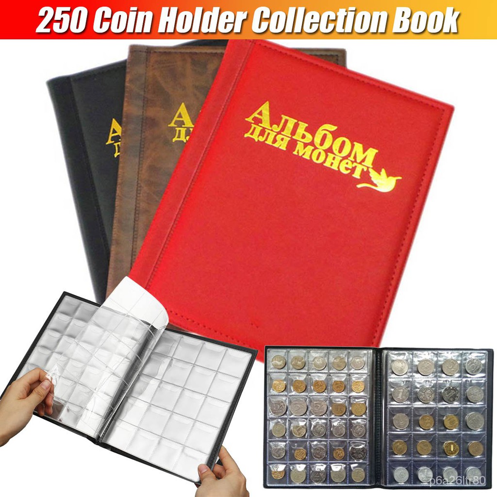 250 Pieces Coins Storage Book Commemorative Coin Collection Album ...