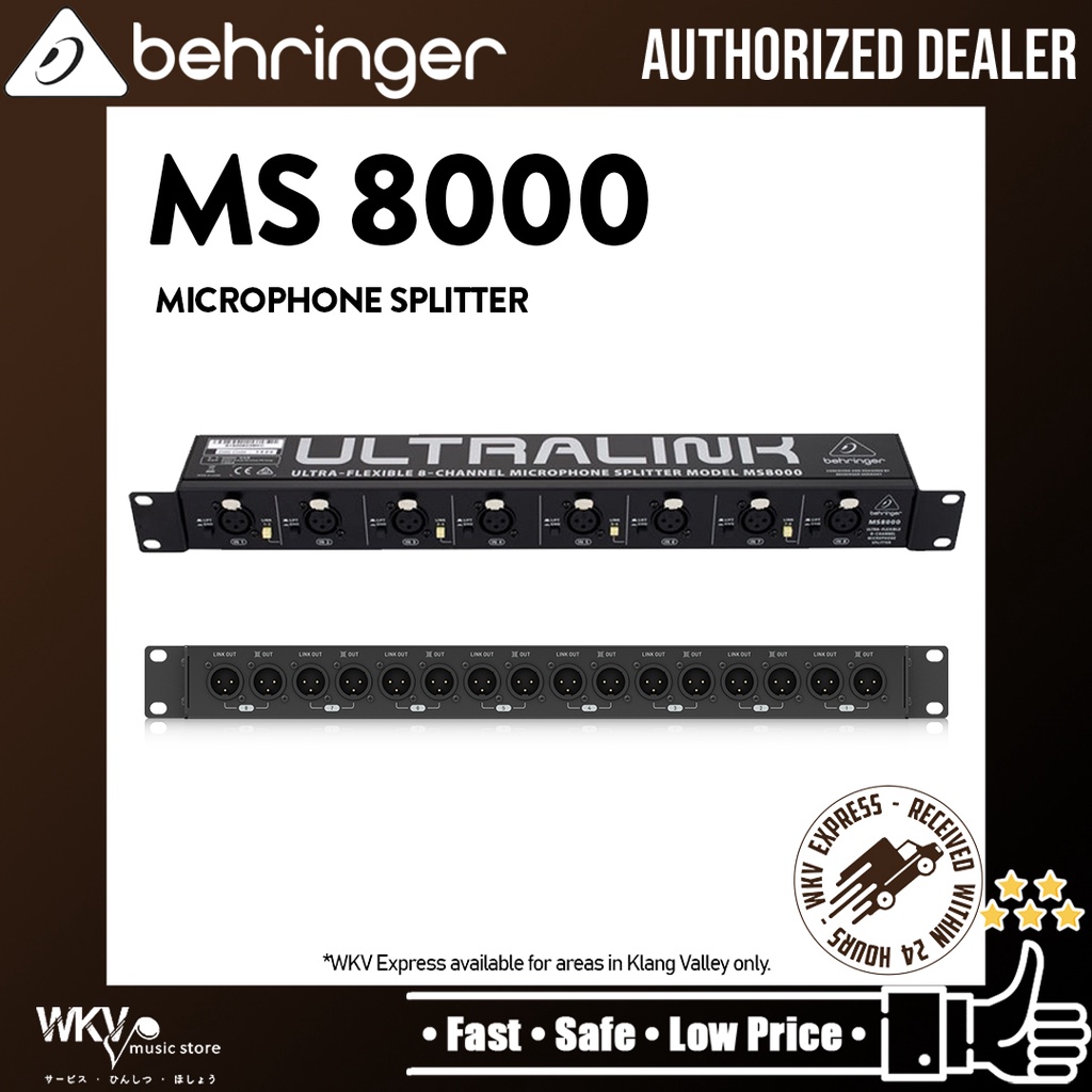 Behringer Ultralink MS8000 Microphone Splitter (MS-8000 / MS 8000) | Shopee Malaysia