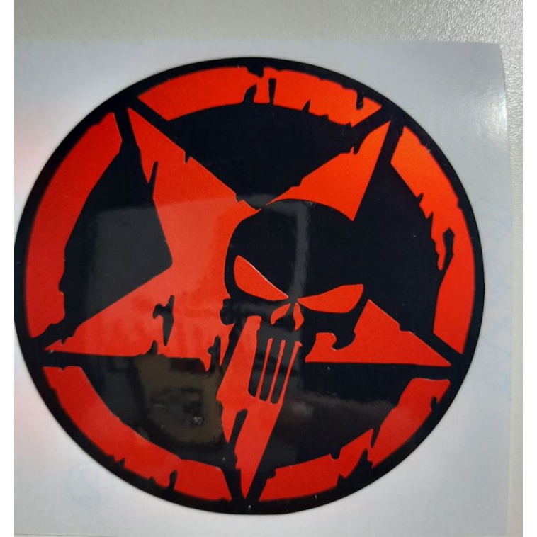 sticker punisher star/ predator/cutting sticker reflective | Shopee ...
