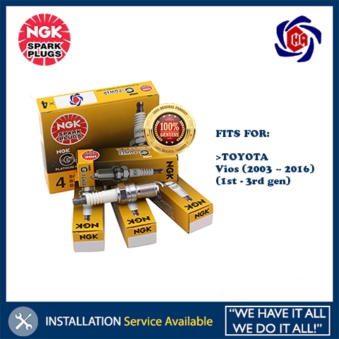 Toyota Vios (2003 ~ 2016) 1st - 3rd generation NGK G-Power Spark Plug ...