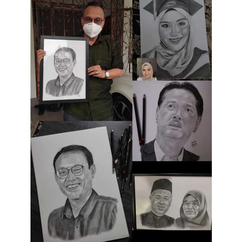 Lukisan Potret Saiz A3 | Shopee Malaysia