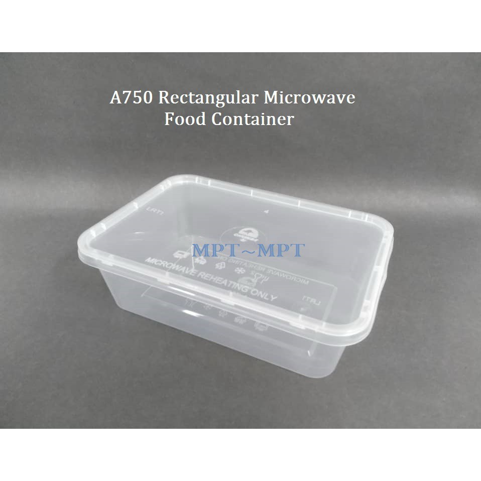 A750 Rectangular Microwave Food Container With Lid | Shopee Malaysia