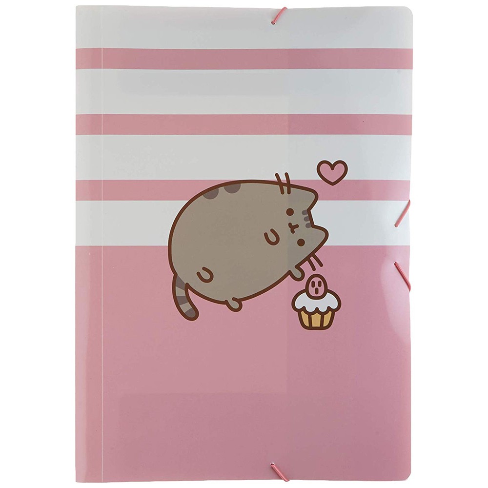Pusheen Folder Elastic Band A4 Polypropylene Rose Collection | Shopee ...