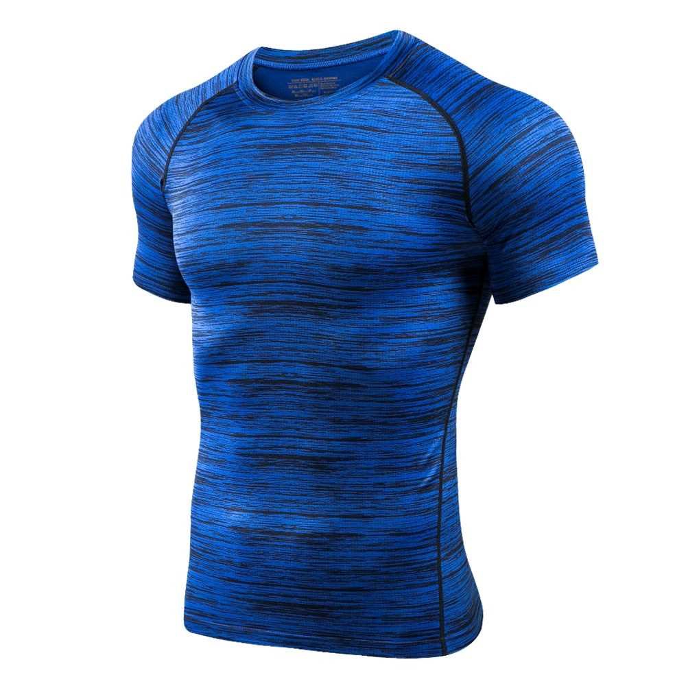 Lixada Men's Athletic Compression T shirt (blue) | Shopee Malaysia