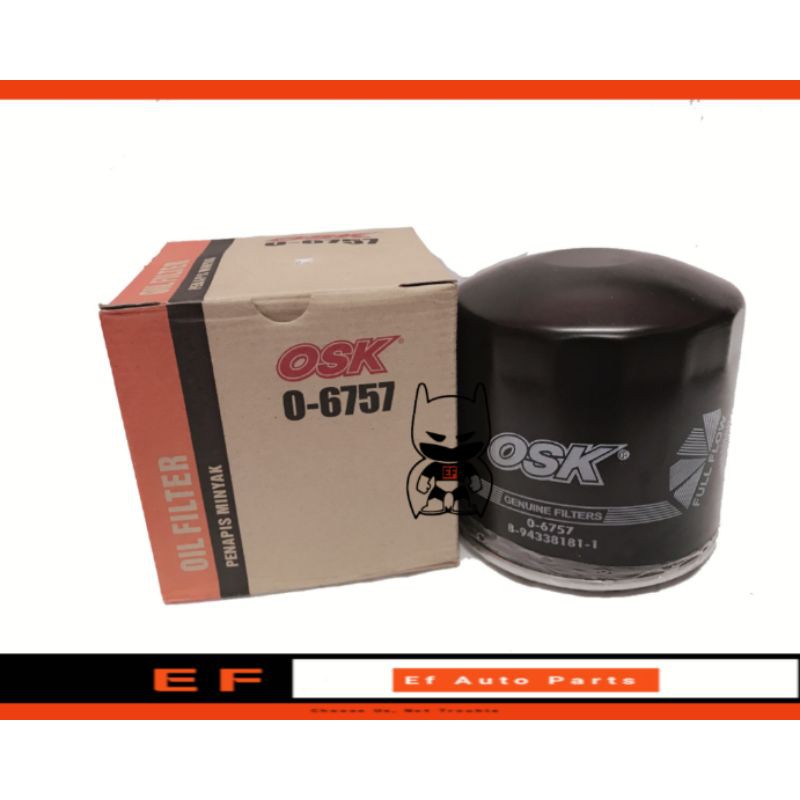 ISUZU NPR PRO NPR66 HICOM 4.3 OIL FILTER O-6757 MTB150 MTB170 O-6747 ...
