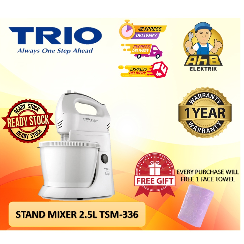 Trio Stand Mixer TSM-336 5 speed selector with turbo Button (300W ...