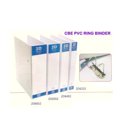 CBE PVC 2D RING FILE 25mm A4 with transparent pocket cover- CBE-2D6252 ...