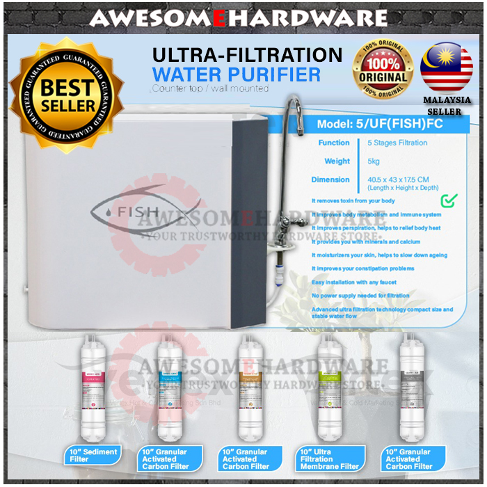 (UF ULTRA FILTRATION) KEMFLO FISH 5 STAGE UF WATER FILTER SYSTEM ...
