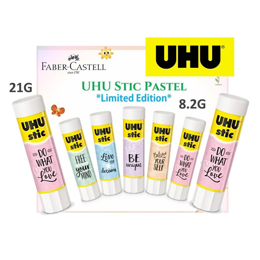 UHU Glue Stic Stick PASTEL Limited Edition 8.2g 21g ORIGINAL 8.2g 21g ...