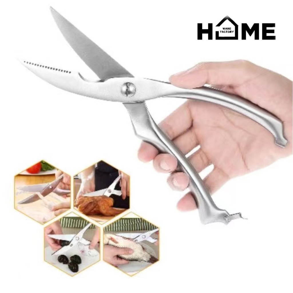 Heavy Duty Kitchen Scissor Stainless Steel Chicken Fish Bone Scissors ...