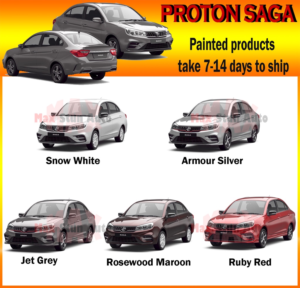 PROTON SAGA FACELIFT 2019-2021 R3 LOOK FULLSET BODYKIT (R3) SKIRT LIP ...