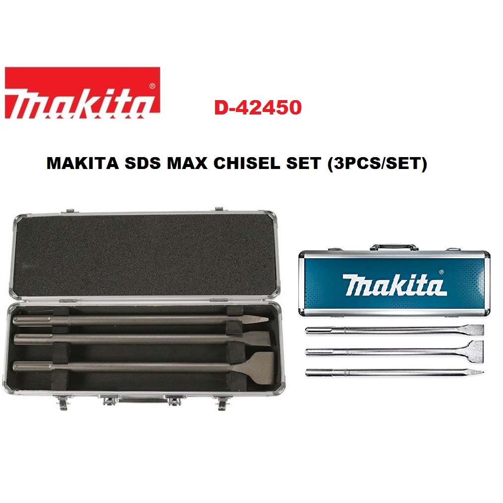 MAKITA SDS MAX CHISEL SET (400mm x 3PCS/SET) D-42450 | Shopee Malaysia