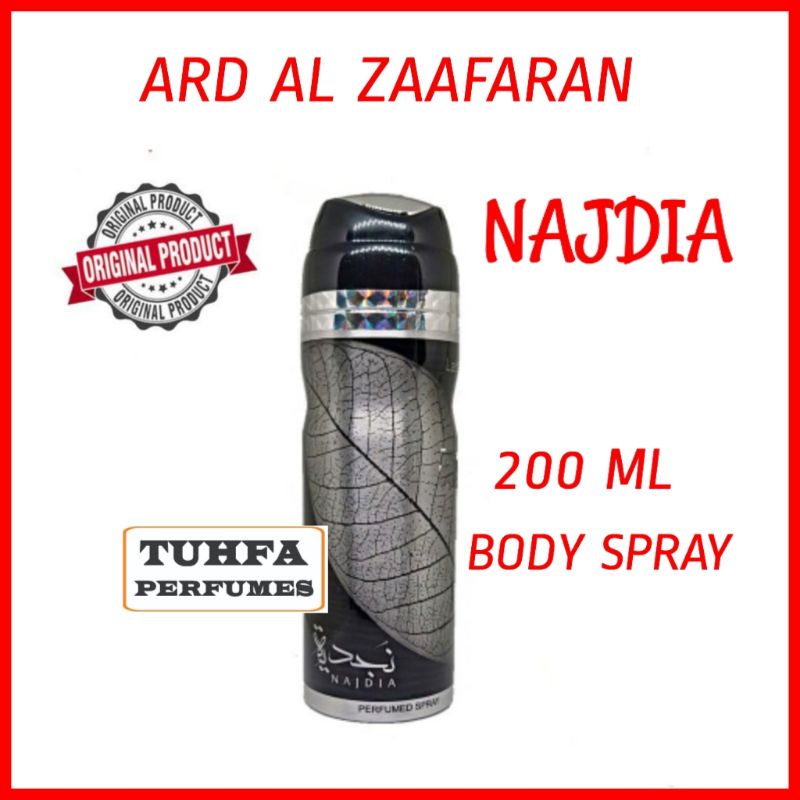 (Najdia) Original Ard al zafran deodorant body spray 200ml | Shopee ...