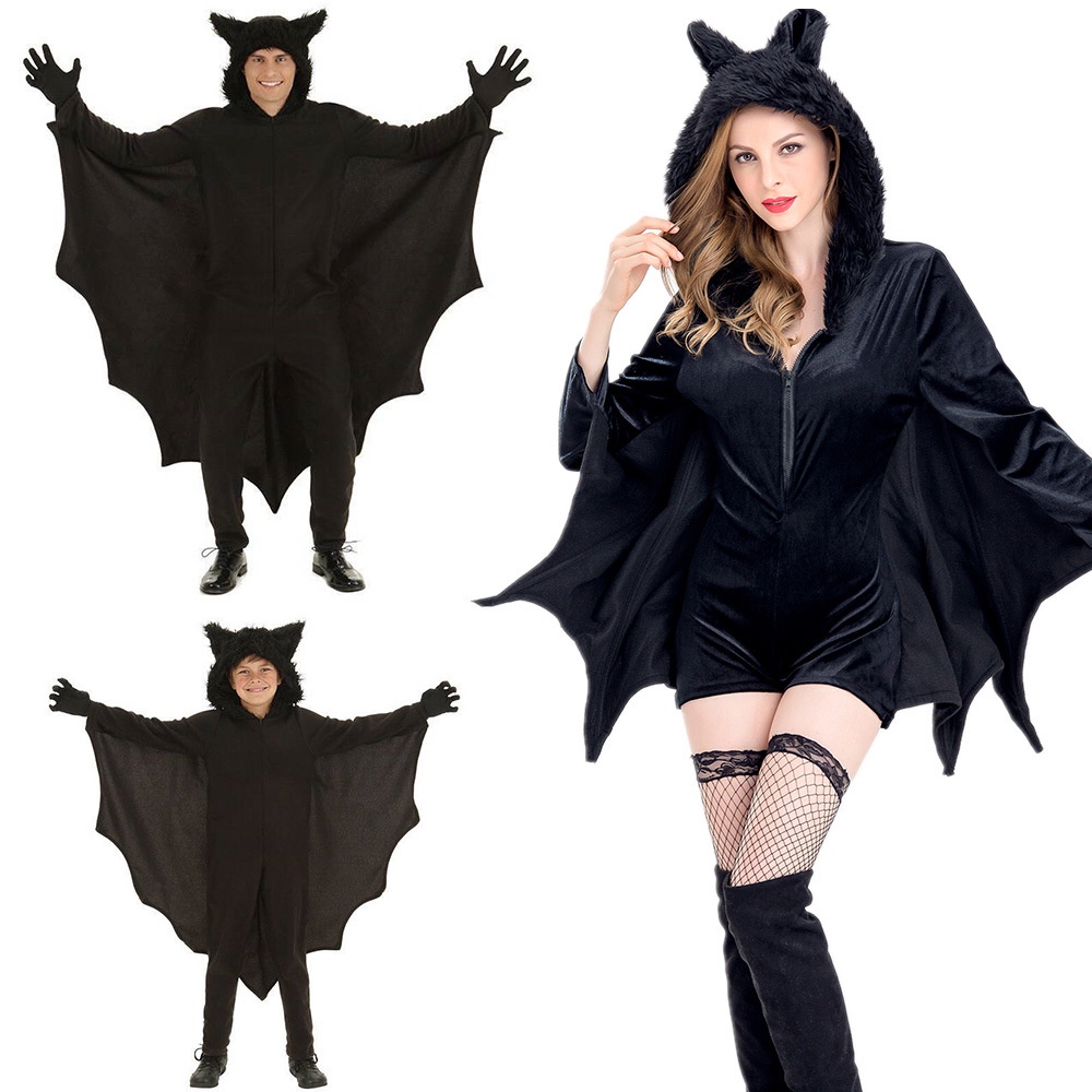 Halloween Vampire Child Adult Bat Costume Bat Cosplay Parent-child ...