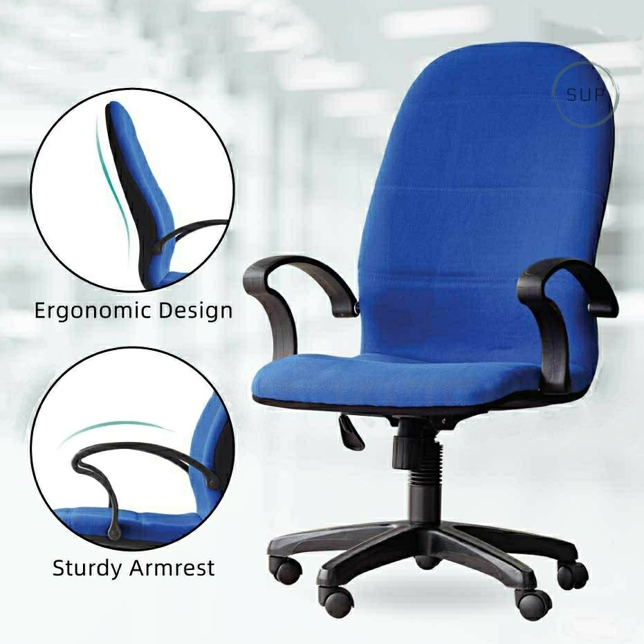 3V Ergonomic High Back Office Chair / Kerusi Pejabat with Fixed Arm and ...