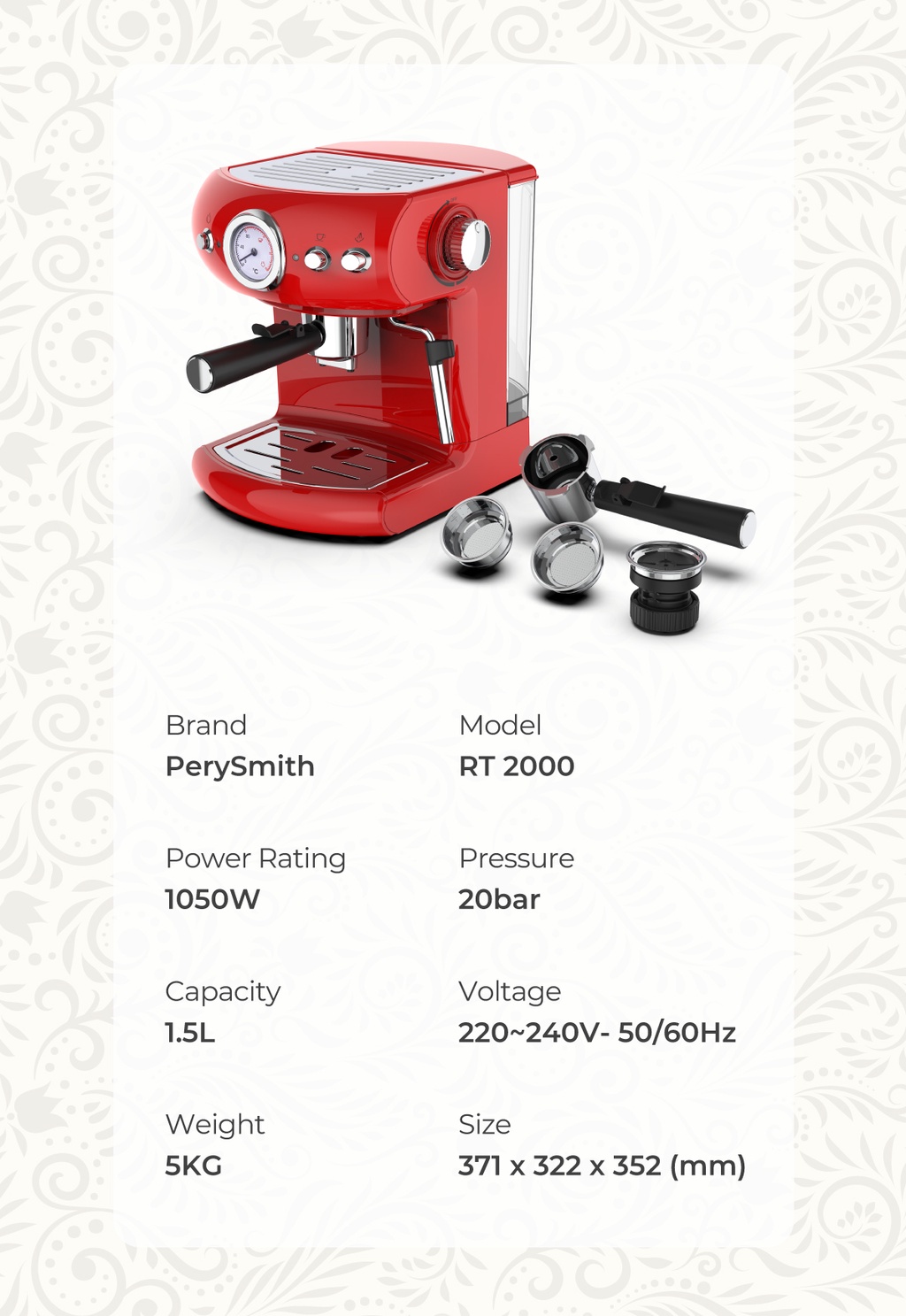 PERYSMITH RT2000 COFFEE MACHINE - PerySmith Malaysia