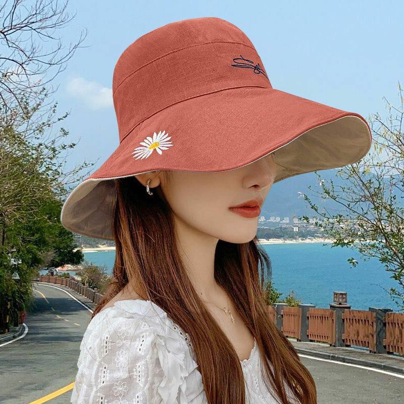 Topi pantai perempuan kebun lebar besar murah sun beach gardening hat ...