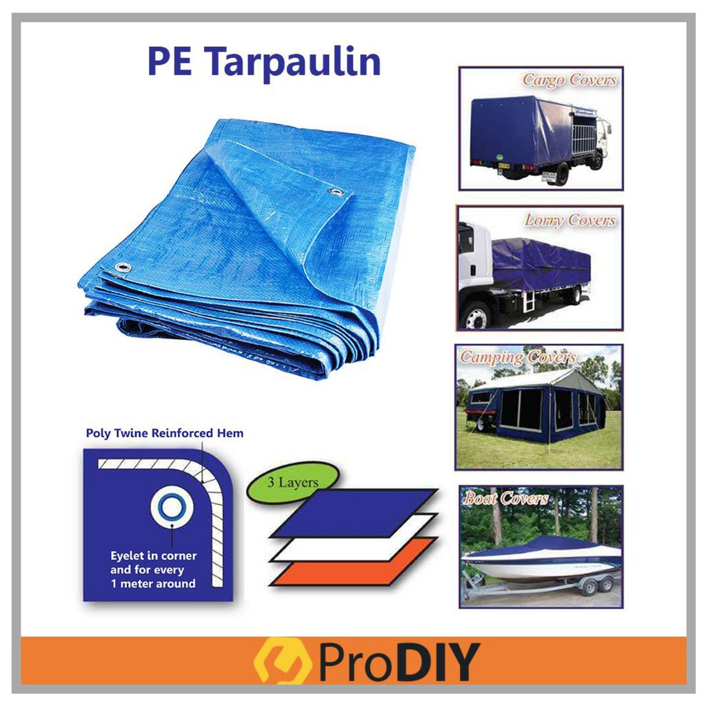 10' x 15' Multipurpose Waterproof PE Tarpaulin Canvas Sheet for Truck ...