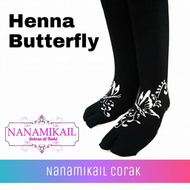 STOKIN HITAM HENNA BUTTERFLY BERJARI | Shopee Malaysia