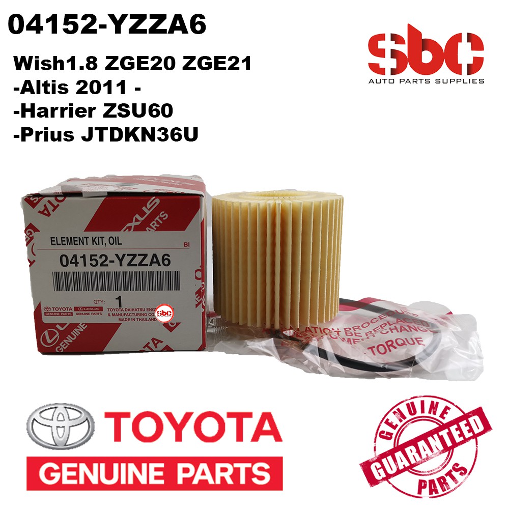 Toyota oil filter 04152-yzza6 genuine parts wish altis | BeeCost