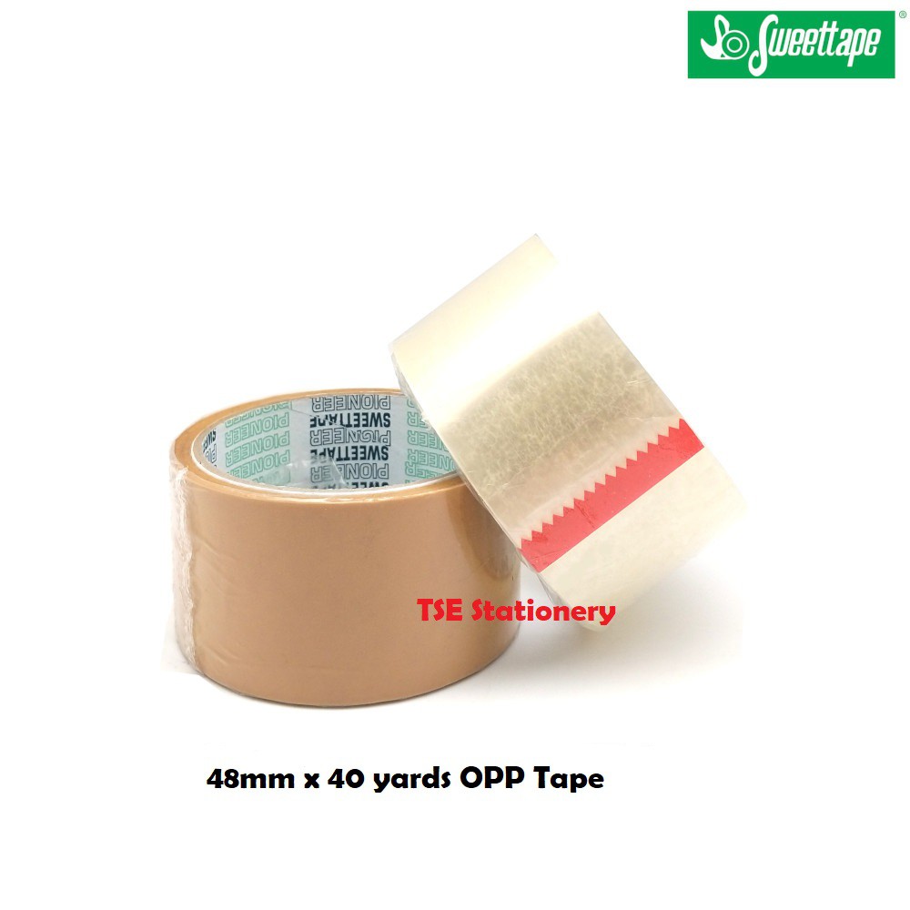 Sweettape Pioneer OPP Tape (48MM X 40 Yards)(Clear / Brown) Packing ...