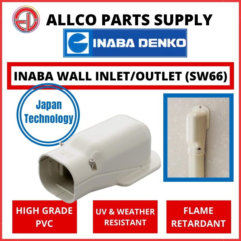 AIR COND PIPE DUCTING TRUNKING INABA WALL INLET/OUTLET SW66 | ALLCO ...