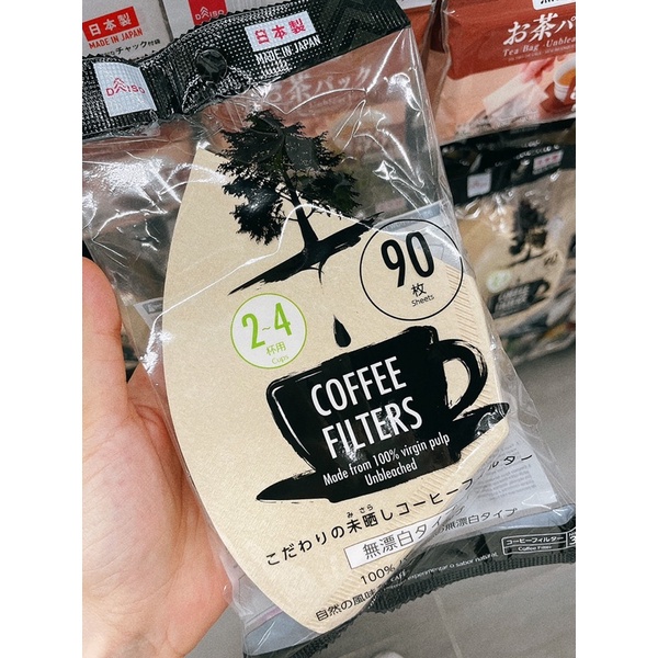 New Daiso Coffee Filter Pour Over Paper (Natural) 90pcs | Shopee Malaysia