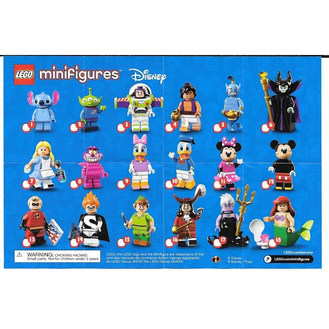 Lego 71012 CMF Collectible Minifigure - Disney Series 1 Complete set ...