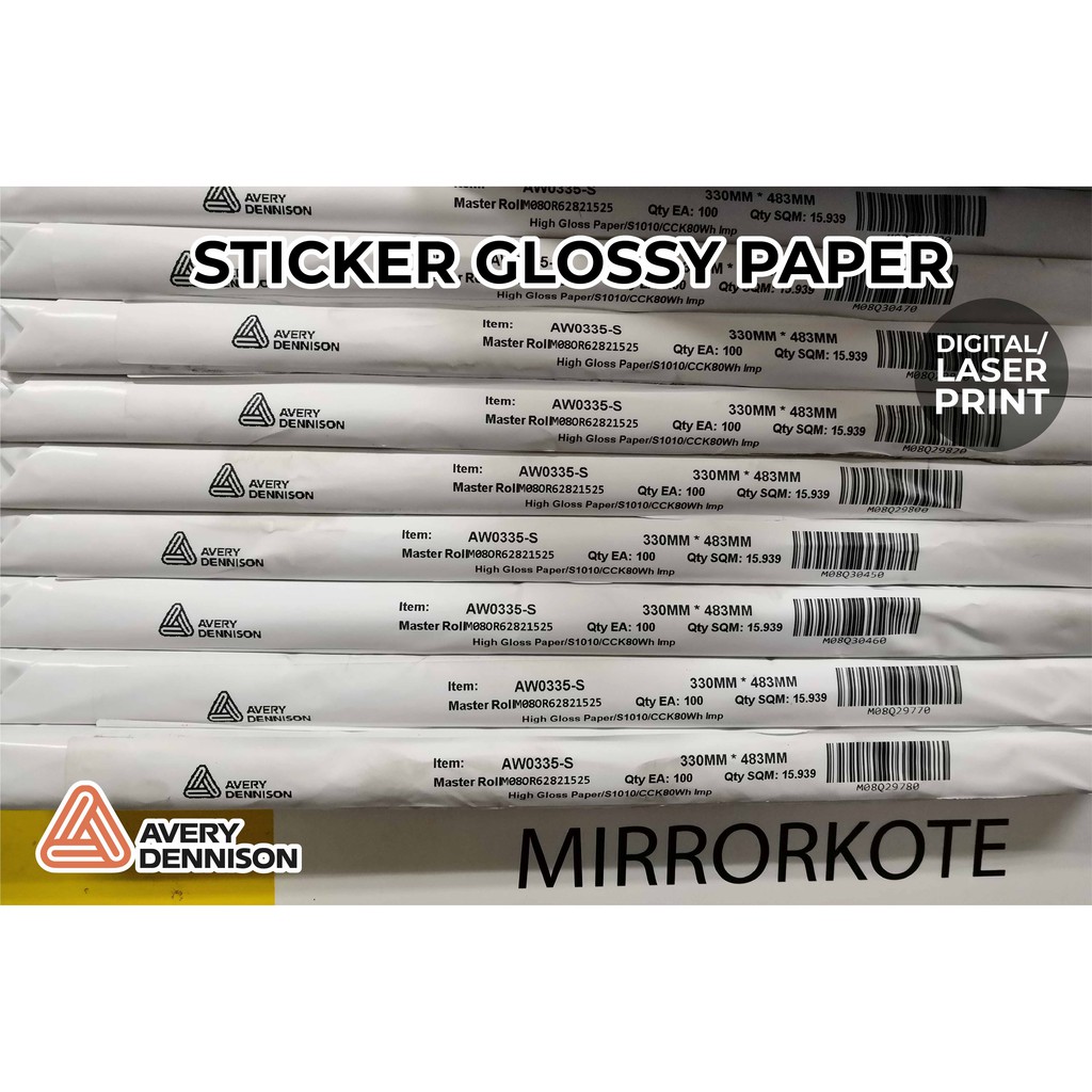 Sticker Glossy / Mirrorkote - High Quality / Super Glue - Laser ...