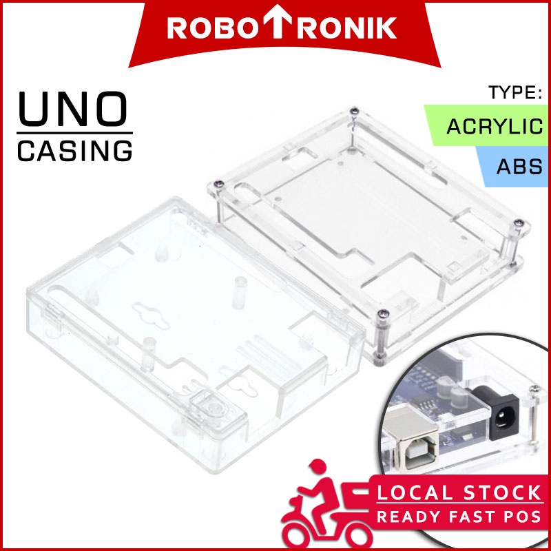 Arduino UNO Casing Acrylic / ABS Case, for extra Protection | Shopee ...