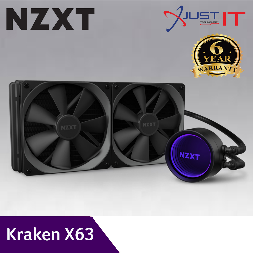 Nzxt rl-krx63-01 kraken x63 280mm aio liquid cooler with rgb led | BeeCost