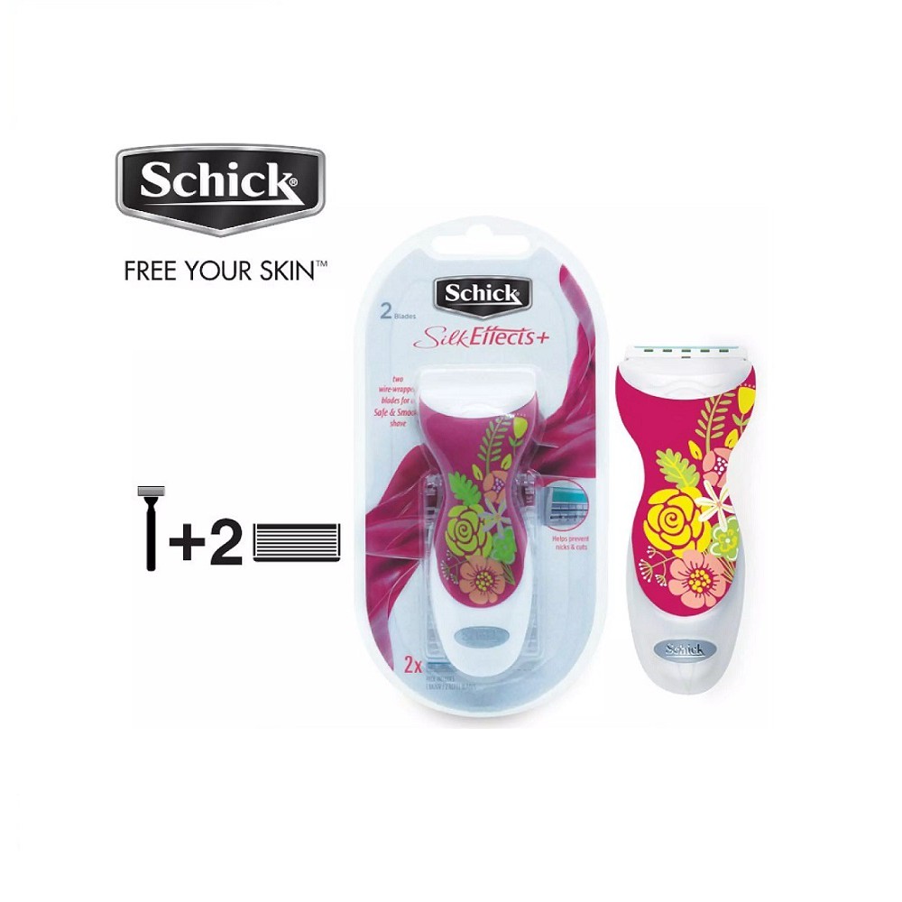 (COMFORTABLE) Schick Silk Effects Plus Kit 2s Women Razor Kit Women ...