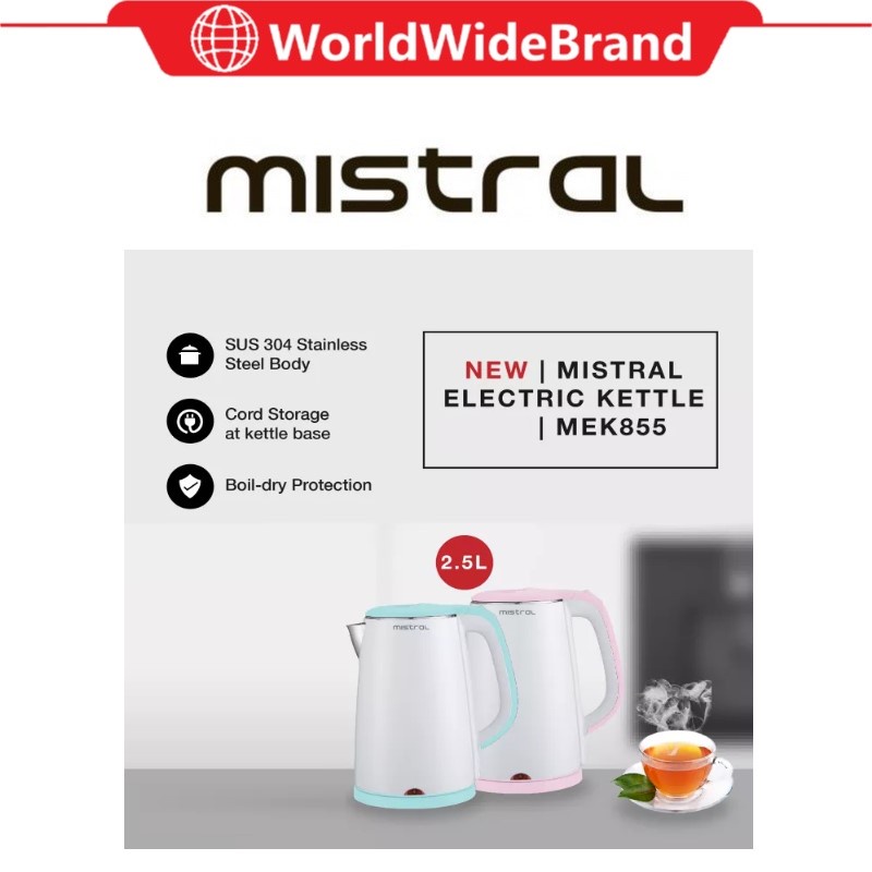 MISTRAL 2.5L COOL TOUCH ELECTRIC JUG KETTLE MEK855 | Shopee Malaysia