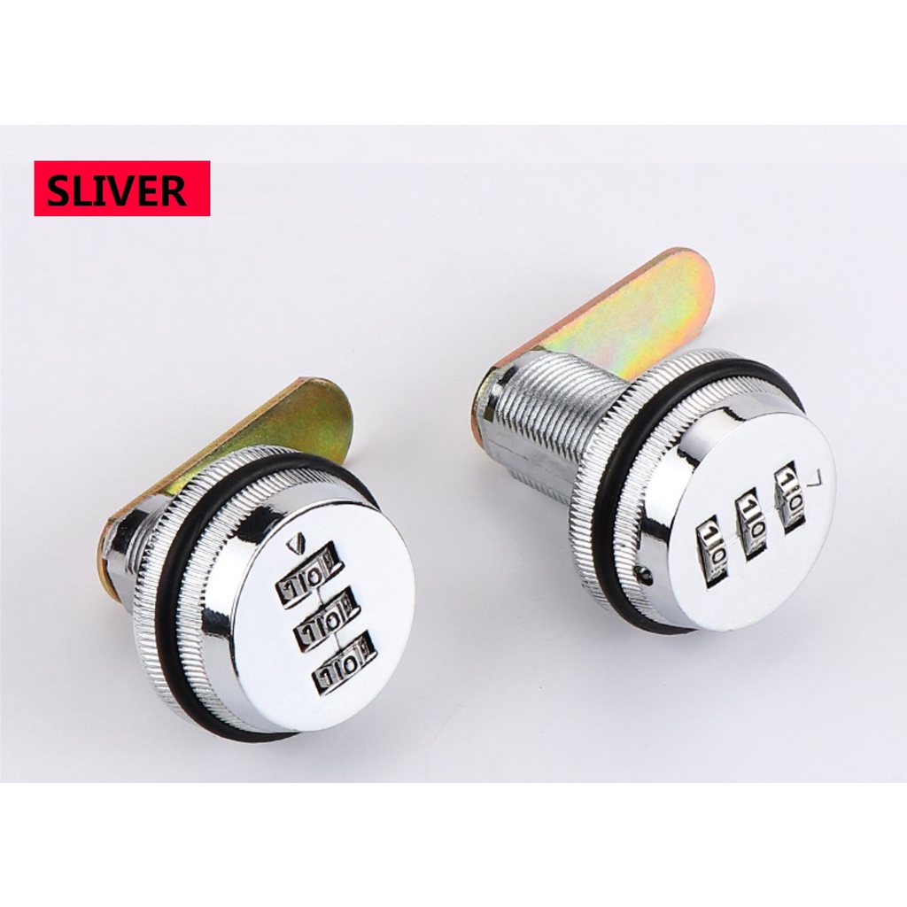 30MM 3 Digit Code Mailbox Combination Cam Lock SLIVER COLOR for Metal ...