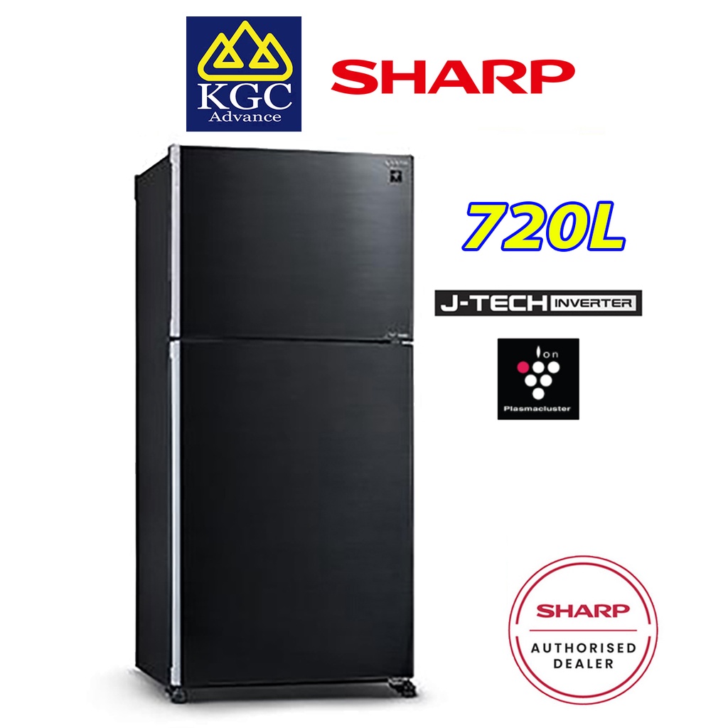 Sharp (720L) 2 Door Fridge Pelican Inverter Refrigerator SJP801MFMK ...