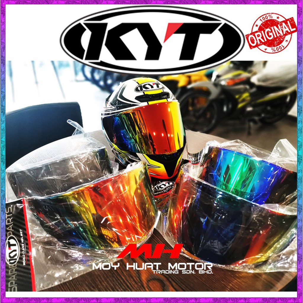 100% ORIGINAL KYT TT COURSE VISOR / KYT FULLFACE VISOR TT-COURSE SMOKE ...